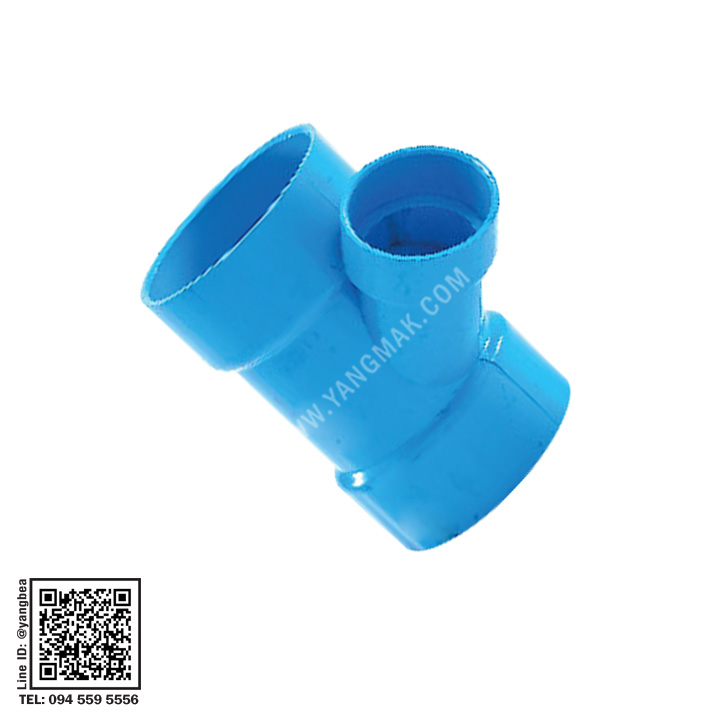 ข้อต่อสามทางวายลด แบบบาง SCG 4 x 2 1/2 นิ้ว (100x65 มม.) สีฟ้า PVC รุ่น REDUCING Y-DR B100x65 ...