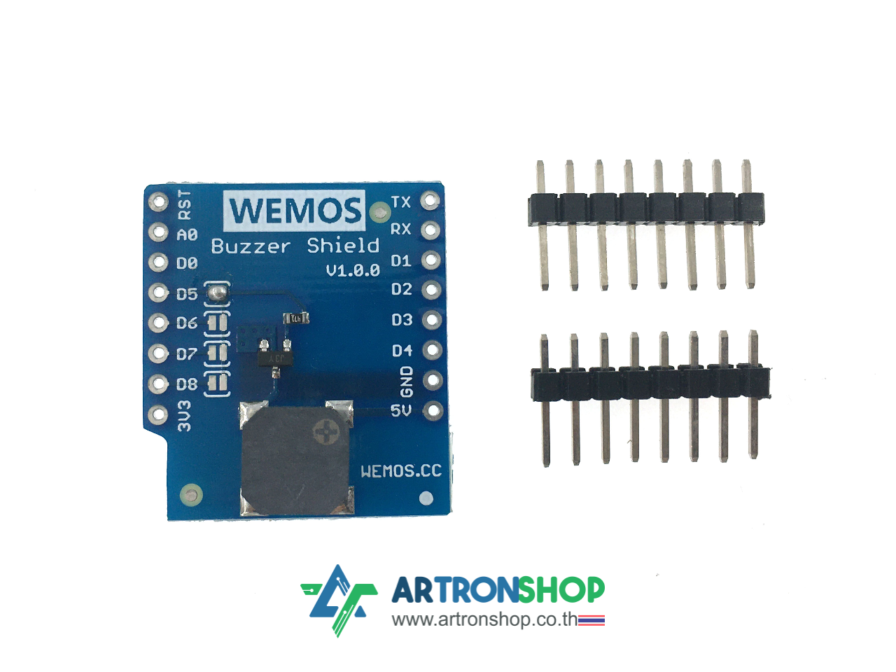 Buzzer Shield V1.0.0 for WEMOS D1 mini - ArtronShop บอร์ดอิเล็กทรอนิกส์ Arduino ESP32 ESP8266 ...