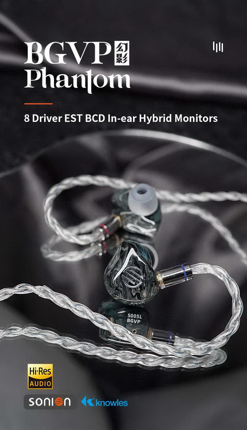 BGVP Phantom หูฟัง Hybrid 8 ไดรเวอร์ 2BA+2DD+2EST+2BCD ระดับเรือธง ประกันศูนย์ไทย - หูฟัง ขายหู ...