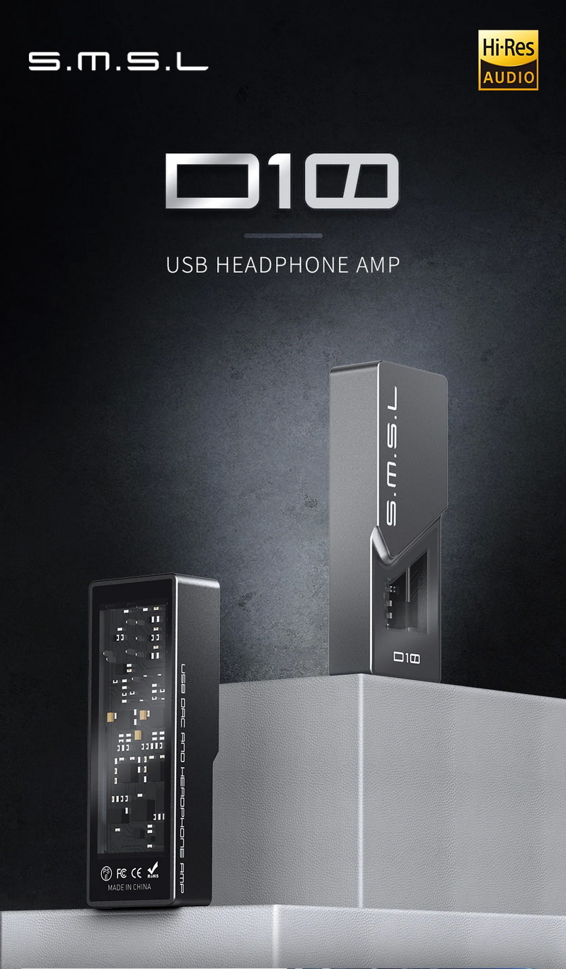 SMSL D10 DAC/AMP พกพา ชิป Cirrus Logic CS43131 x2 รองรับ PCM32bit/384kHz, DSD256 ประกันศูนย์ไทย ...