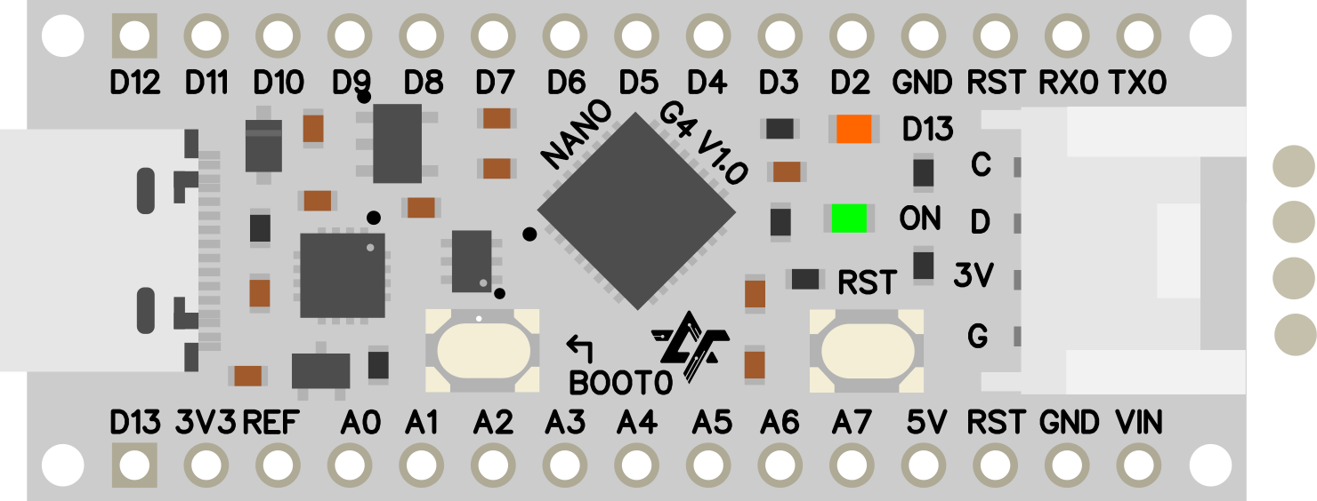 Artronshop Nano G4 บอร์ดไมโครคอนโทรลเลอร์ Stm32g4 Arm Cortex M4 170 Mhz รูปทรง Arduino Nano