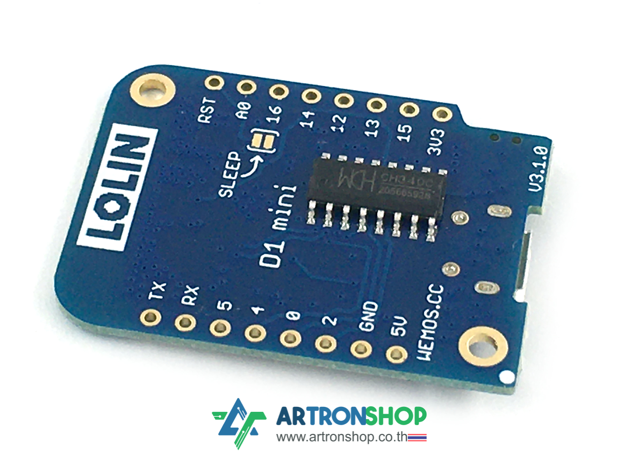WeMos D1 mini V3.0.0 (Compatible) Lua WIFI IoT ESP8266 Development Board - ArtronShop บอร์ด ...