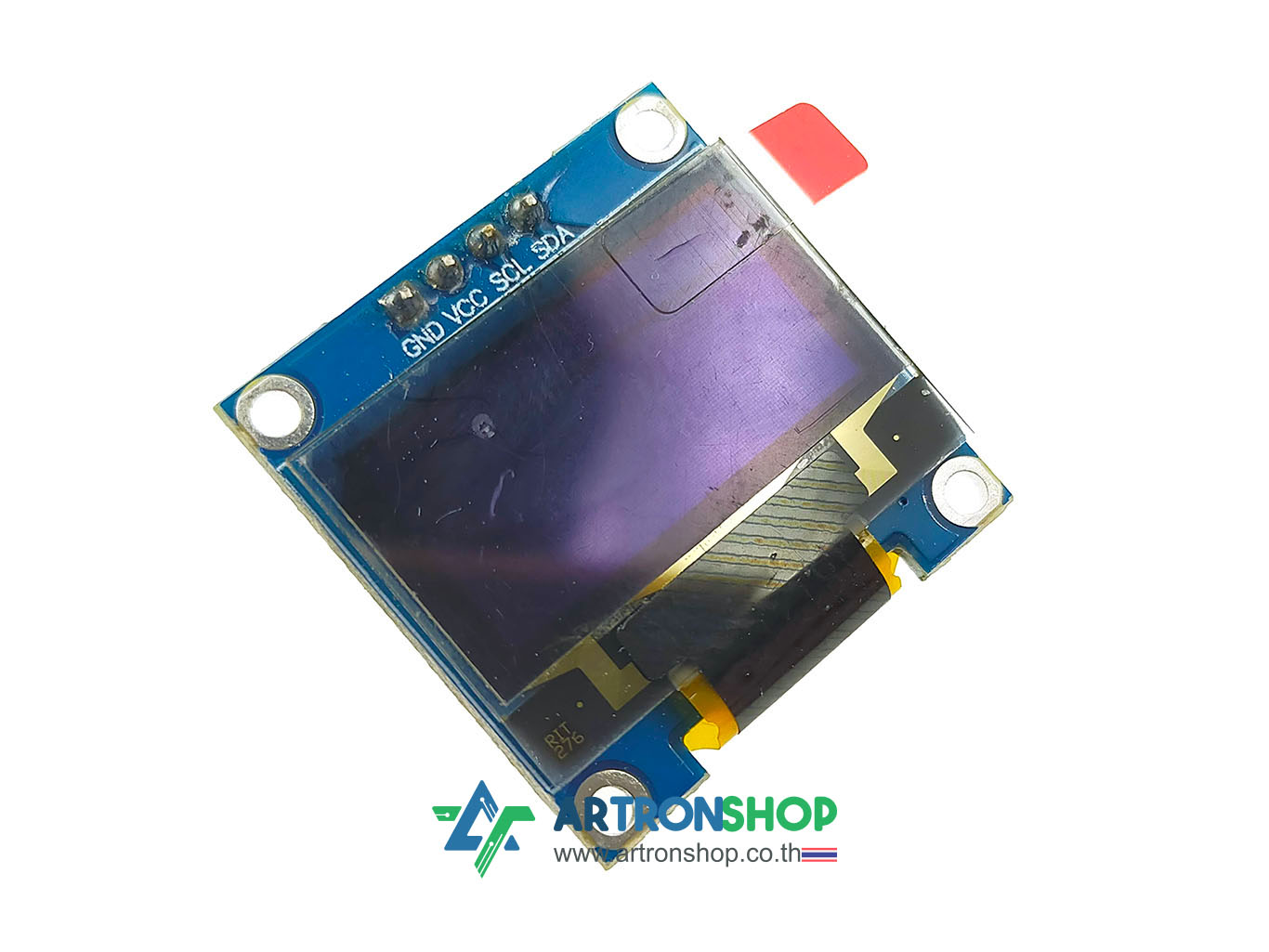 จอ OLED 0.96 นิ้ว สีเหลือง-ฟ้า 128x64 I2C - ArtronShop บอร์ดอิเล็กทรอนิกส์ Arduino ESP32 ESP8266 ...