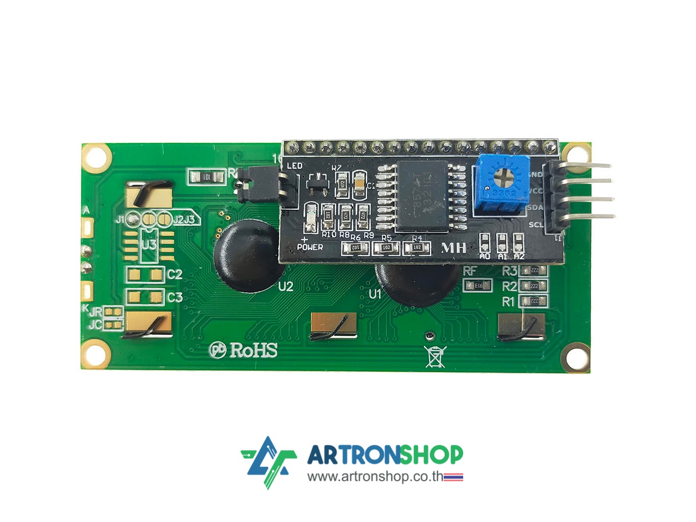 จอ LCD 16x2 สีฟ้า I2C - ArtronShop บอร์ดอิเล็กทรอนิกส์ Arduino ESP32 ESP8266 : Inspired by ...