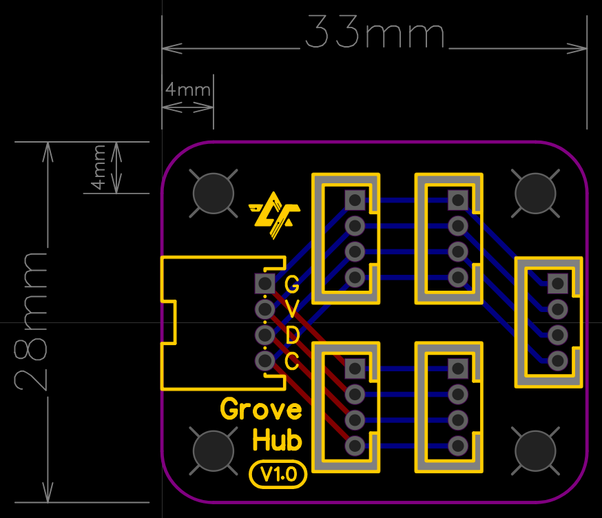 Grove Hub บอร์ดต่อขยาย Grove I2c Artronshop บอร์ดอิเล็กทรอนิกส์ Arduino Esp32 Esp8266