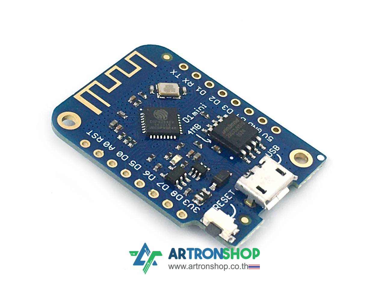 WeMos D1 mini V3.0.0 (Compatible) Lua WIFI IoT ESP8266 Development Board - ArtronShop บอร์ด ...