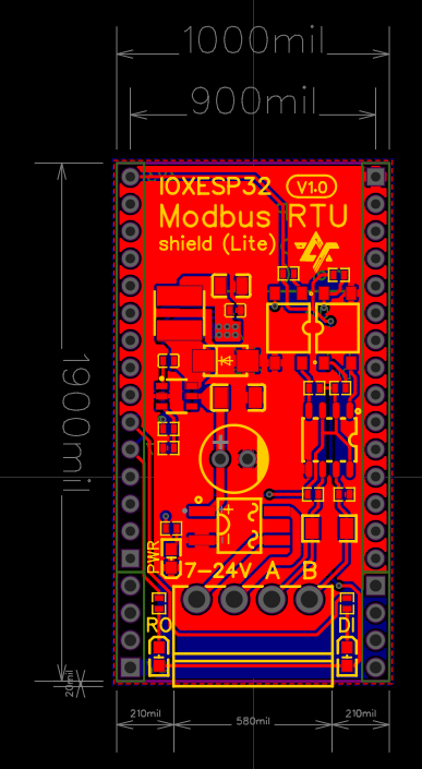 Ioxesp32 Modbus Rtu Shield Lite โมดูลแปลง Rs485 สำหรับบอร์ด Esp32 Artronshop บอร์ด