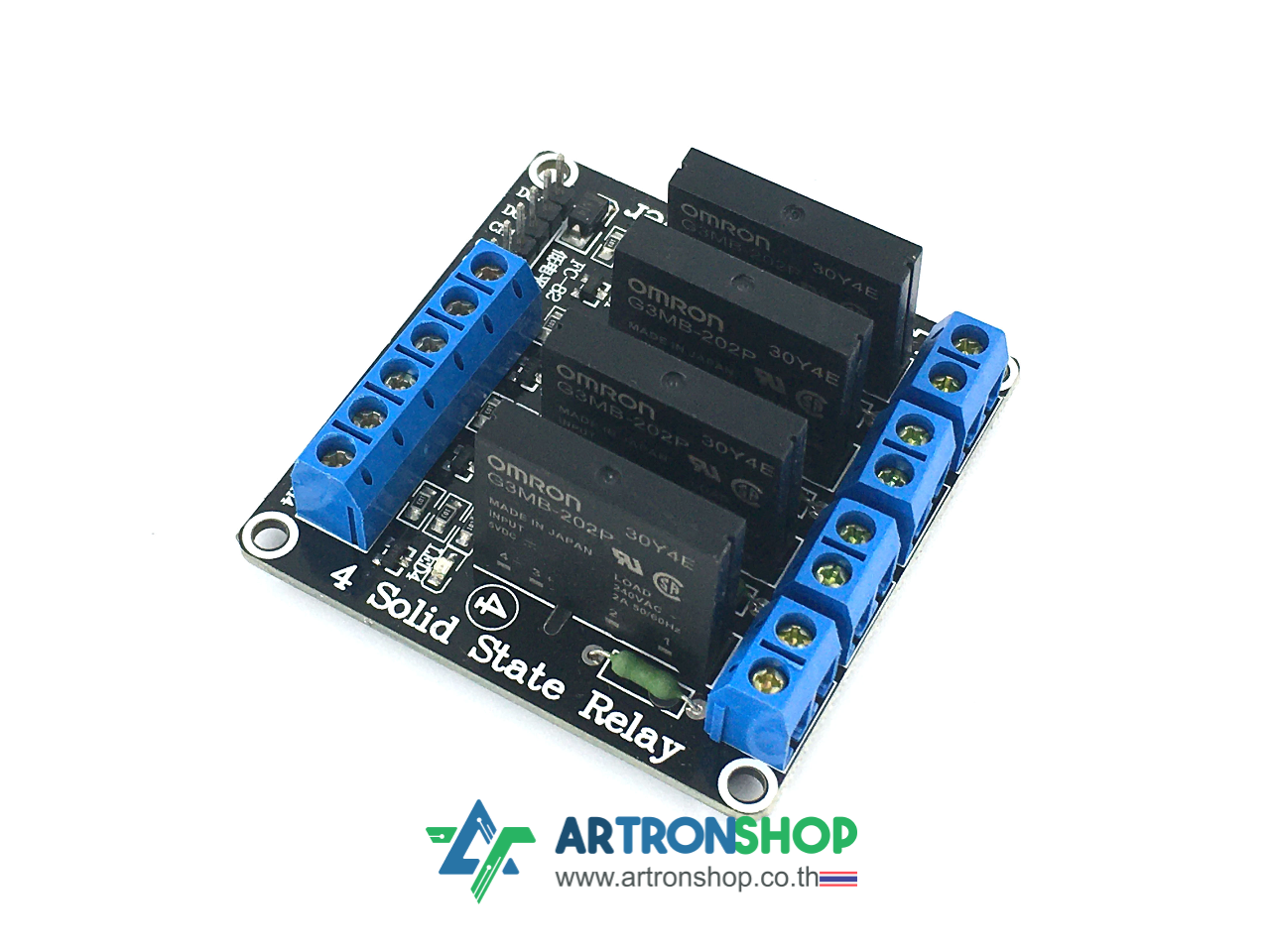 4 Channel 5V 2A Solid State Relay G3MB-202P โซลิดสเตตรีเลย์ 4 ช่อง 2A - ArtronShop บอร์ด ...