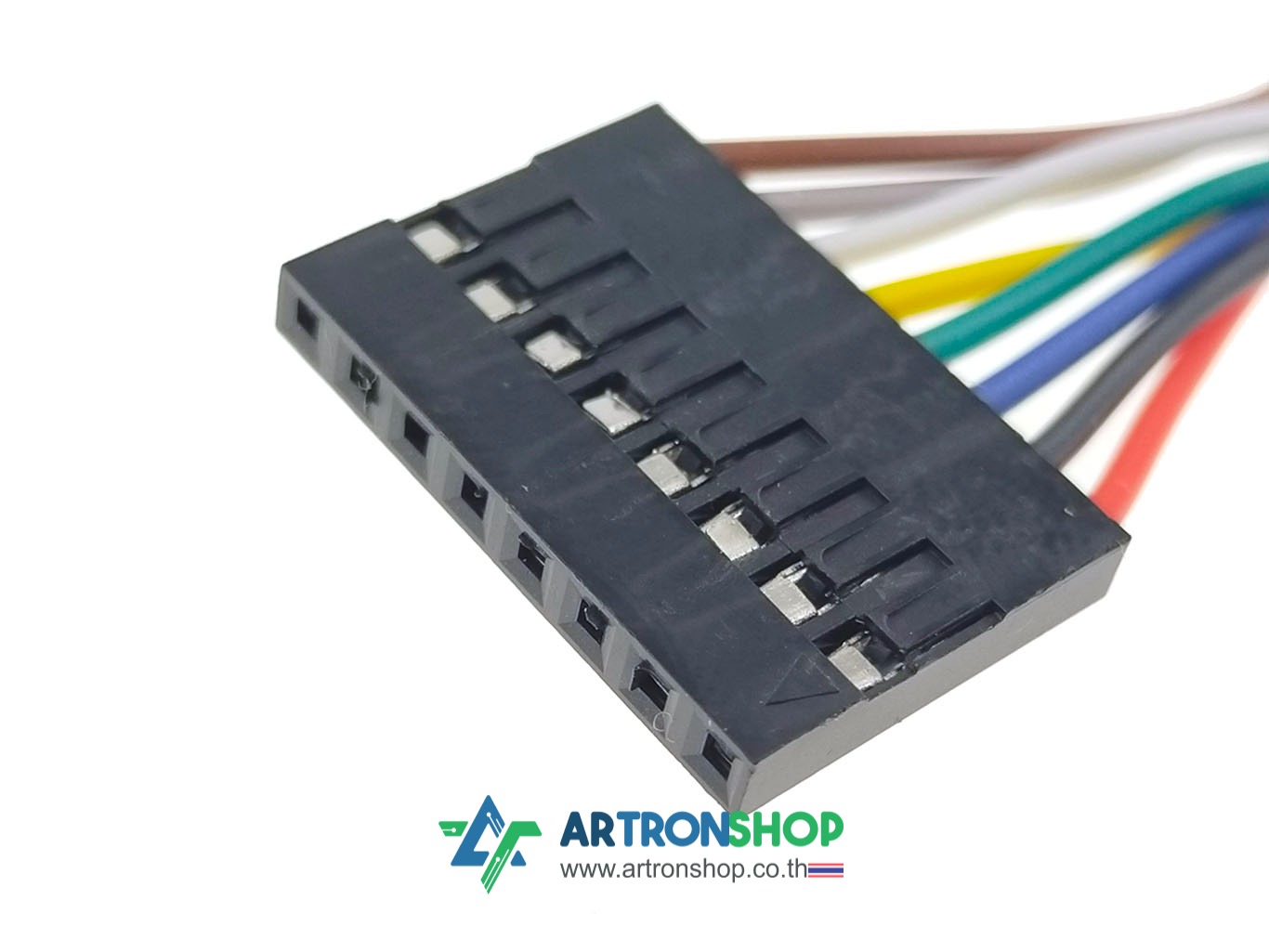 สายจั้มเมีย เมีย 8 เส้น ยาว 20 ซม Artronshop บอร์ดอิเล็กทรอนิกส์ Arduino Esp32 Esp8266