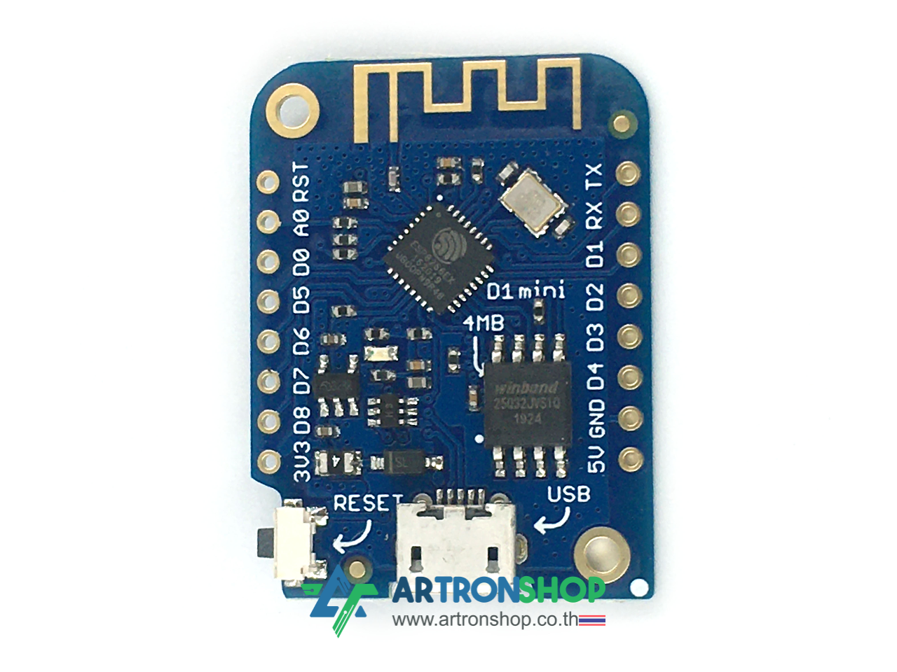 WeMos D1 mini V3.0.0 (Compatible) Lua WIFI IoT ESP8266 Development Board - ArtronShop บอร์ด ...