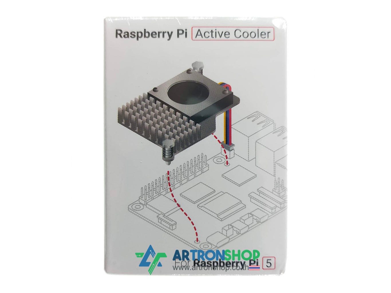 ซิงค์ระบายความร้อนสำหรับ Raspberry Pi 5 Official Raspberry Pi Active Cooler Artronshop บอร์ด