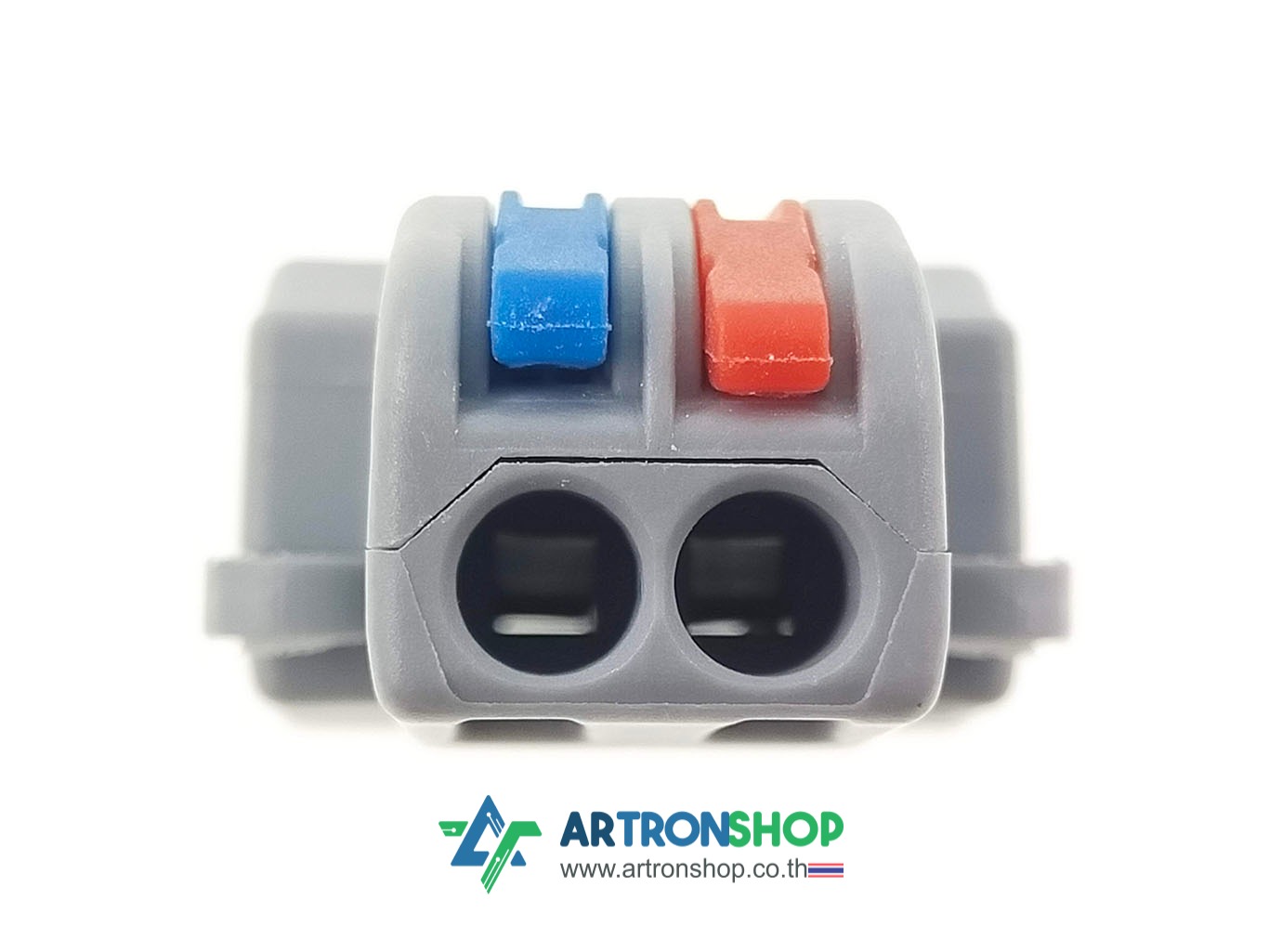 เทอร์มินอลต่อสายไฟ แบบเข้า 2 ออก 4 สีเทา Artronshop บอร์ดอิเล็กทรอนิกส์ Arduino Esp32 Esp8266
