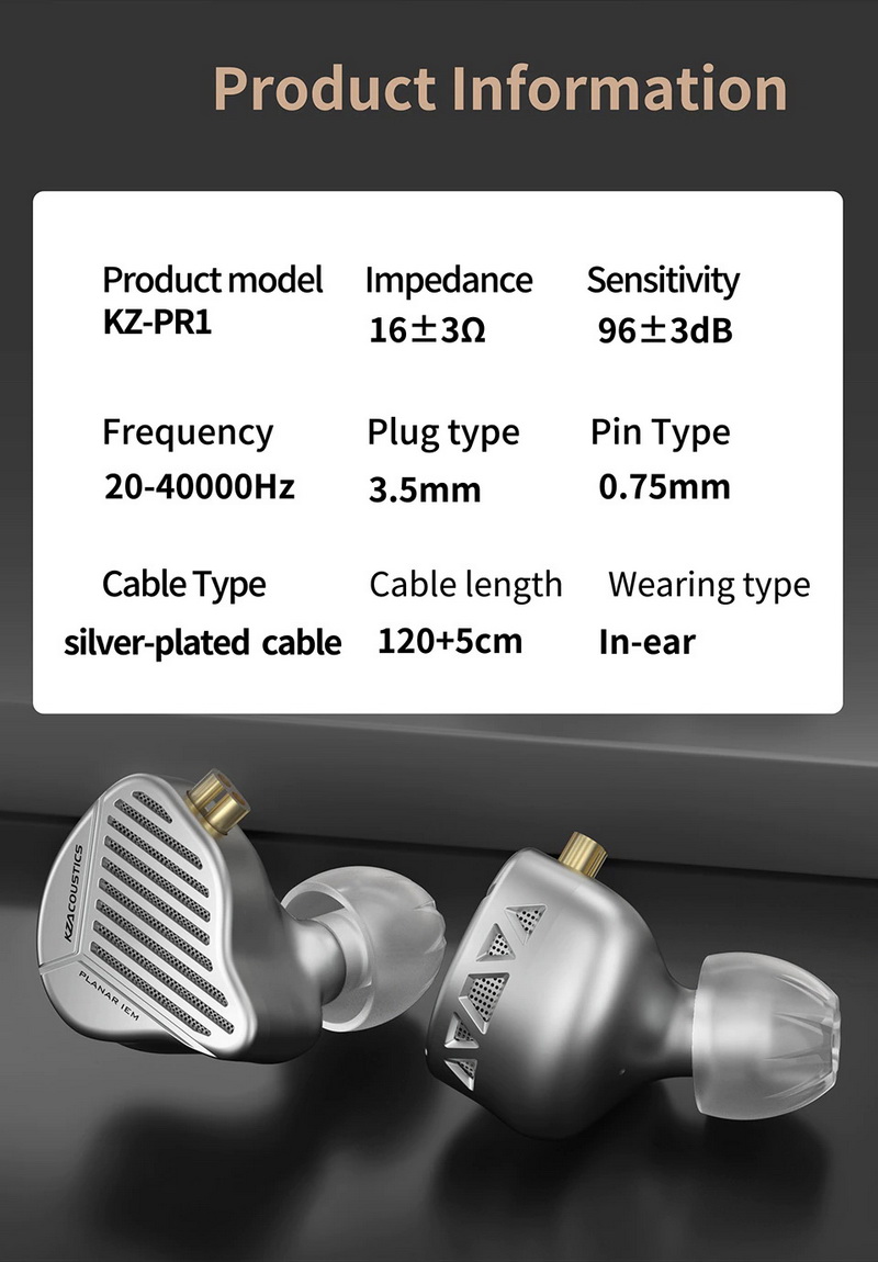 KZ PR1 หูฟังไดรเวอร์ PLANAR หูฟัง IEMs ประกันศูนย์ไทย - หูฟัง ขายหูฟัง แอมป์พกพา โดยตัวแทน ...