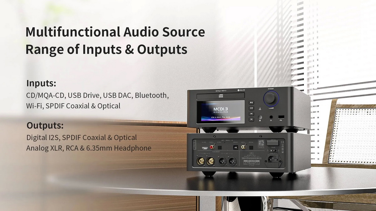 [PreOrder] Shanling MCD1.3 เครื่องเล่นซีดีดิจิตอลชิป AK4499EX+TPA6120 รองรับ MQA-CD, LDAC ประกัน ...