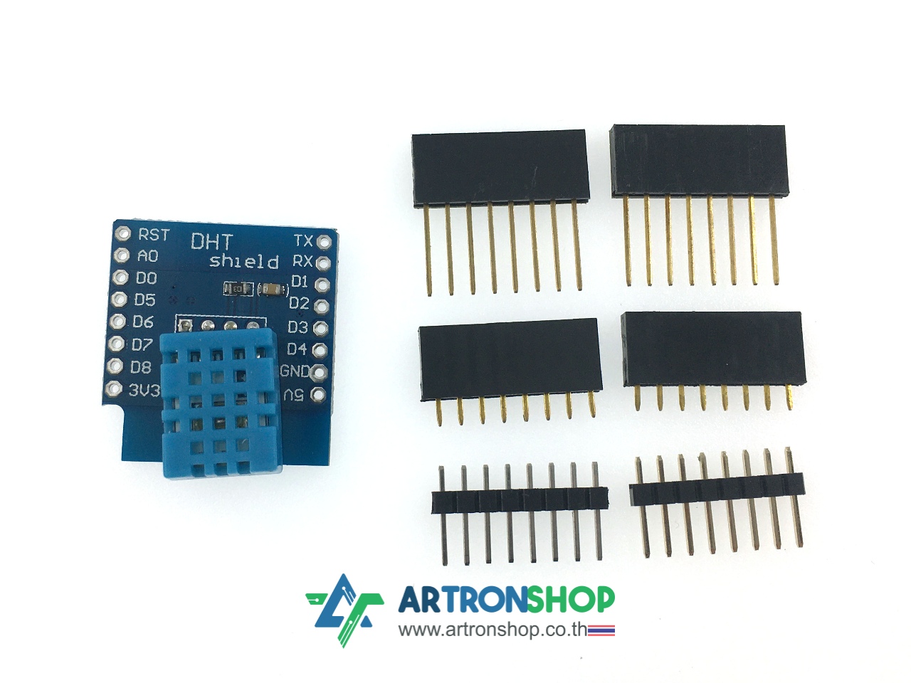 DHT11 Shield for WeMos D1 mini (Clone) - ArtronShop บอร์ดอิเล็กทรอนิกส์ Arduino ESP32 ESP8266 ...