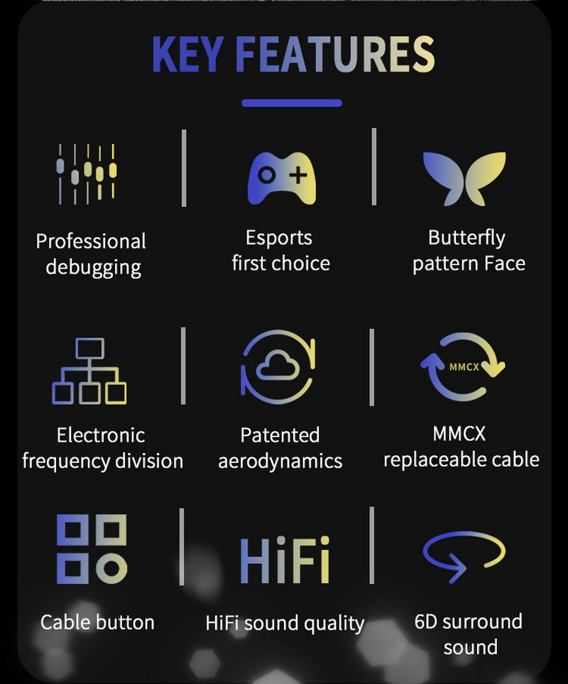 BGVP Butterfly Pro หูฟัง IEMs หูฟัง Hybrid 2 ไดรเวอร์ 1DD+1BA รองรับ Hi-Res ประกันศูนย์ไทย - หู ...