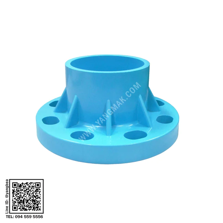 ข้อต่อตรงหน้าจาน PVC แบบหนา 6 นิ้ว (150 มม.) สีฟ้า SCG รุ่น SOCKET WITH PVC FLANGE-WS B150 SCG ...