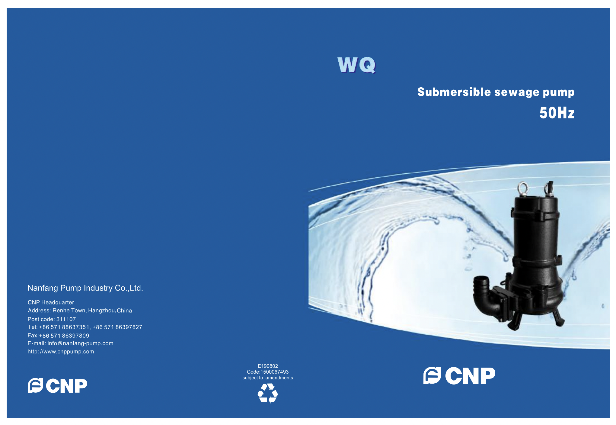 CNP รุ่น 50WQ-2P series - BESTPUMP-CENTER (By Bestpump-Thailand)