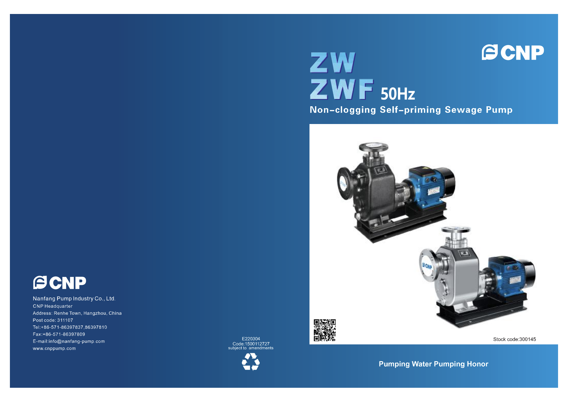 CNP รุ่น ZW series - BESTPUMP-CENTER (By Bestpump-Thailand)