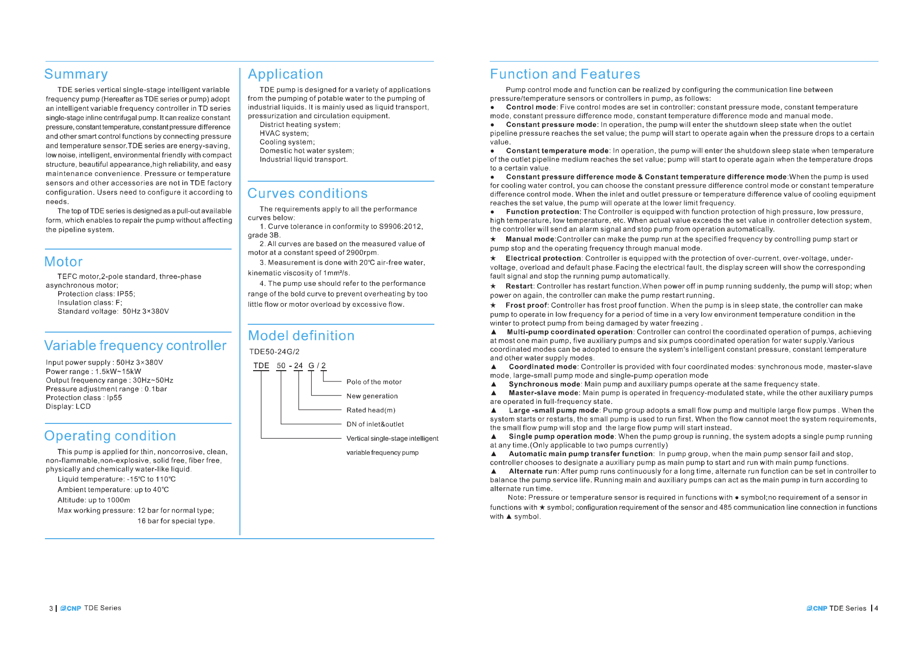 CNP รุ่น TDE series - BESTPUMP-CENTER (By Bestpump-Thailand)