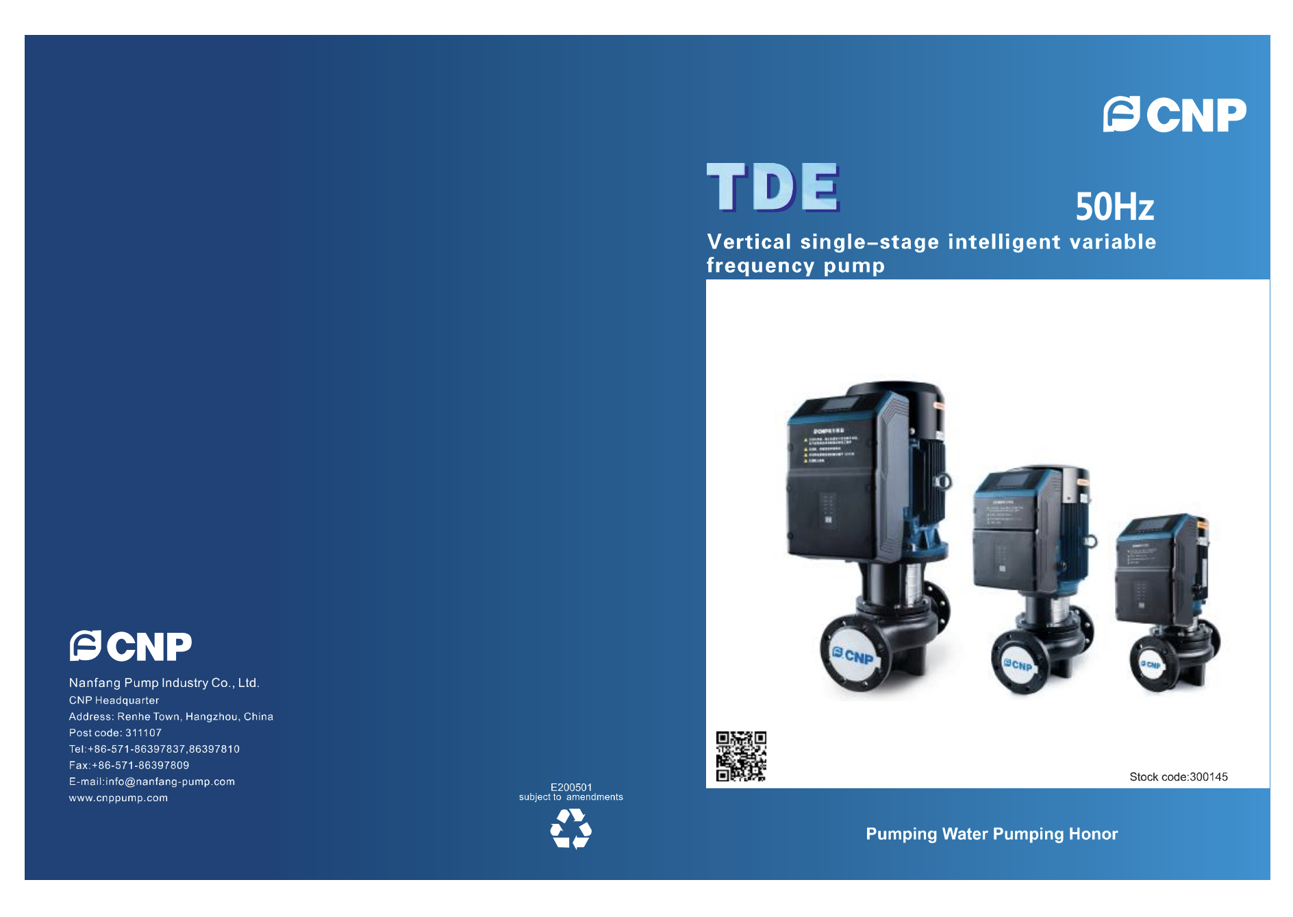 CNP รุ่น TDE series - BESTPUMP-CENTER (By Bestpump-Thailand)